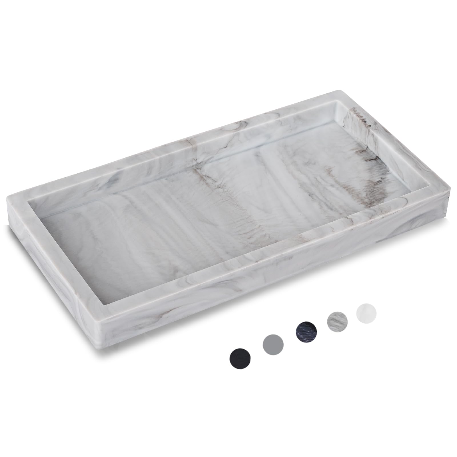 Amazon.com: Small Bathroom Vanity Silicone Tray for Counter, Rectangle ...