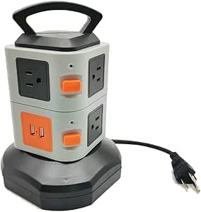 Amazon.com: CXDTBH Tower Power Strip Vertical Extender Outlets Surge ...