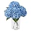 Amazon.com: DuHouse 3Pcs Hydrangea Artificial Flowers,Latex Real Touch ...