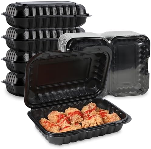 Amazon.com: ECOLipak Clamshell Take Out Food Containers, 9 * 6 inch 75 ...