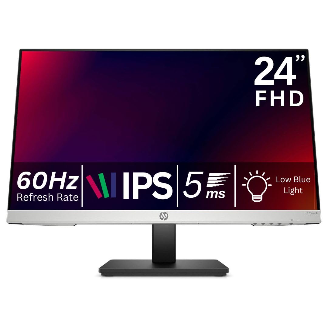 Amazon.com: HP 24mh FHD Monitor 23.8-inch IPS Display 1080p Built-in ...
