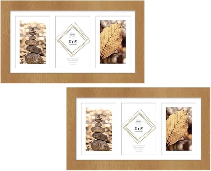 M1SS Multi 3 Aperture Picture Frame with Mount for 6x4 Inches Pictures ...