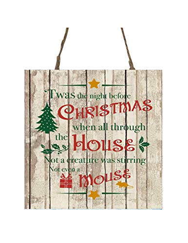 Amazon.com: Twisted R Design Funny Hanging Small Wooden Sign, Christmas ...