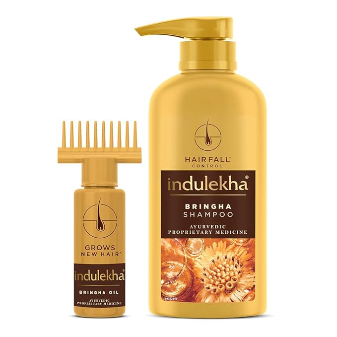 Buy Indulekha Bringha 100 Oil & Indulekha Bringha 580 Ml shampoo ...