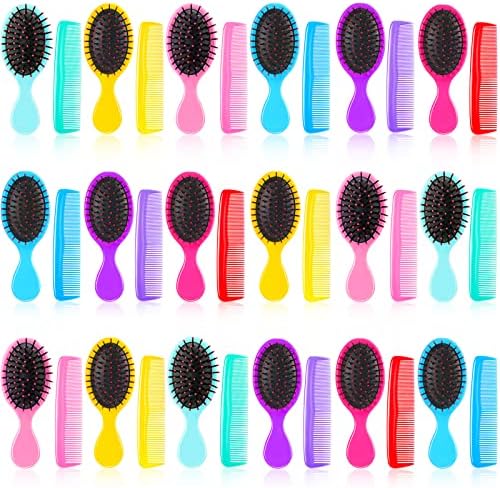 Amazon.com : Gejoy 36 Pcs Mini Hair Brush Hair Combs Set, 18 Travel ...
