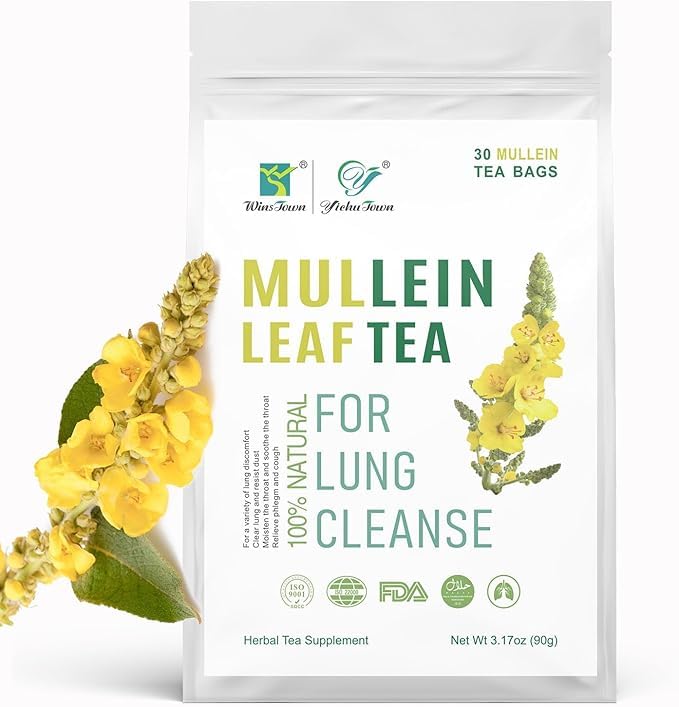 Amazon.com : Mullein Tea Bags for Cleanse, Respiratory Support and ...