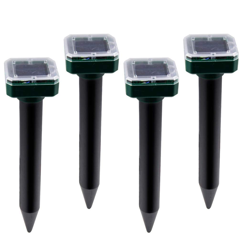Amazon.com: MorTime Solar Powered Mole Deterrent Spikes Outdoor Yard ...