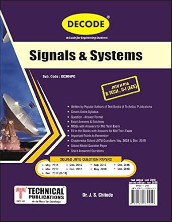 Decode Signals and Systems for JNTU-H 18 Course (II - I - ECE - EC304PC) : Amazon.in: Books