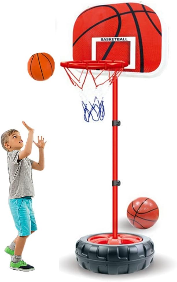 Amazon.com: Portable Kids Basketball Hoop, Fillable Tire Base ...
