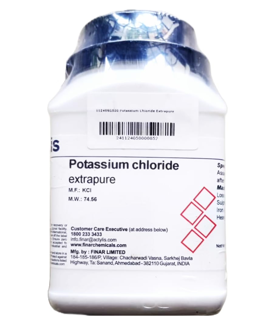 Finar Actylis Potassium Chloride Extrapure 500gm Powder Cas 7447 40 ...