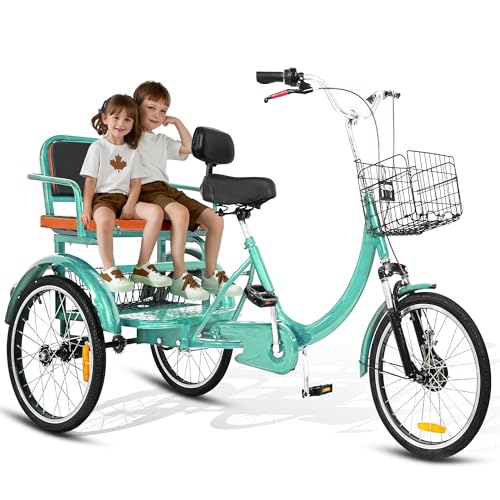 MOOITZ Adult Tricycle, 20 Inch 3-Wheel Bikes, Trike for Adults with ...