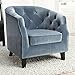 Amazon.com: Coaster Velvet Upholstered Tufted Accent Chair, Dusty Blue ...