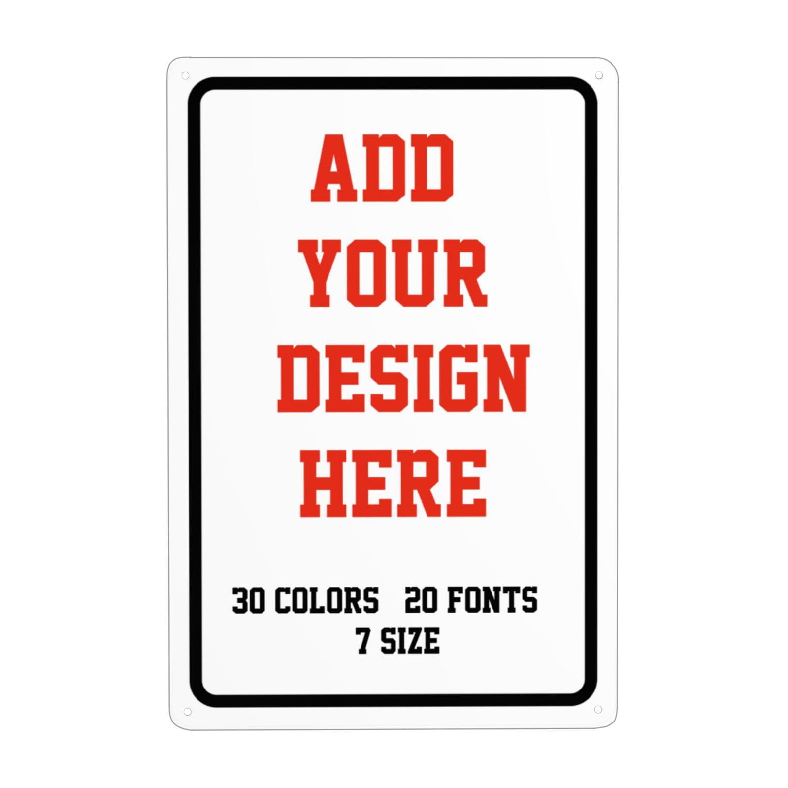 Amazon.com: Custom Signs Outdoor Metal Sign - 12 x17 Personalized Signs ...