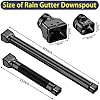 Fixmend 2 Packs Gutter Downspout Extensions Extra Long, Drain Downspout ...