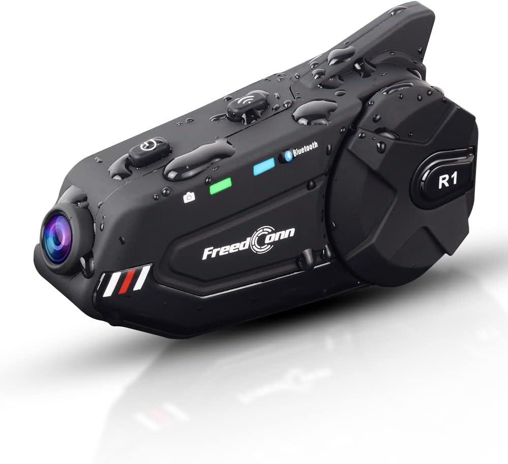 3T6B Motorcycle Bluetooth Helmet Camera Headset, R1Plus 1080P Wireless ...