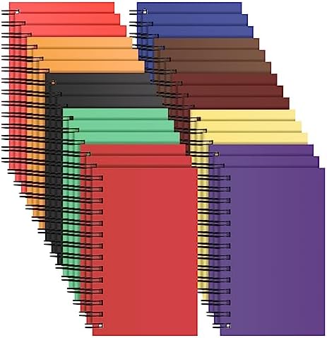 Amazon.com : Sherr 60 Pack Small Pocket Notebook 3x5 Inch Mini Spiral ...