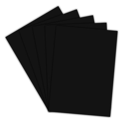 Lakeer A4 Color Paper 20 Sheets (Black) Premium Colour 180 GSM Pack for ...