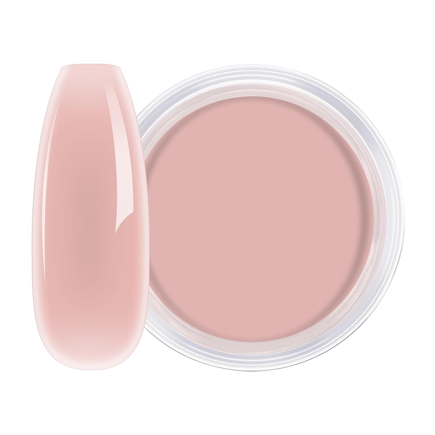 Amazon.com : AILLSA Salmon Pink Dip Powder Nail Dipping Powder Jelly ...