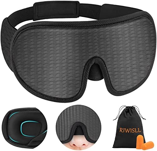 Amazon.com: EMICUTE Sleep Eye Mask for Men Women, 3D Contoured Sleeping ...