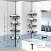 Amazon.com: KEGII Corner Shower Caddy Tension Pole - Shower Tension Rod ...