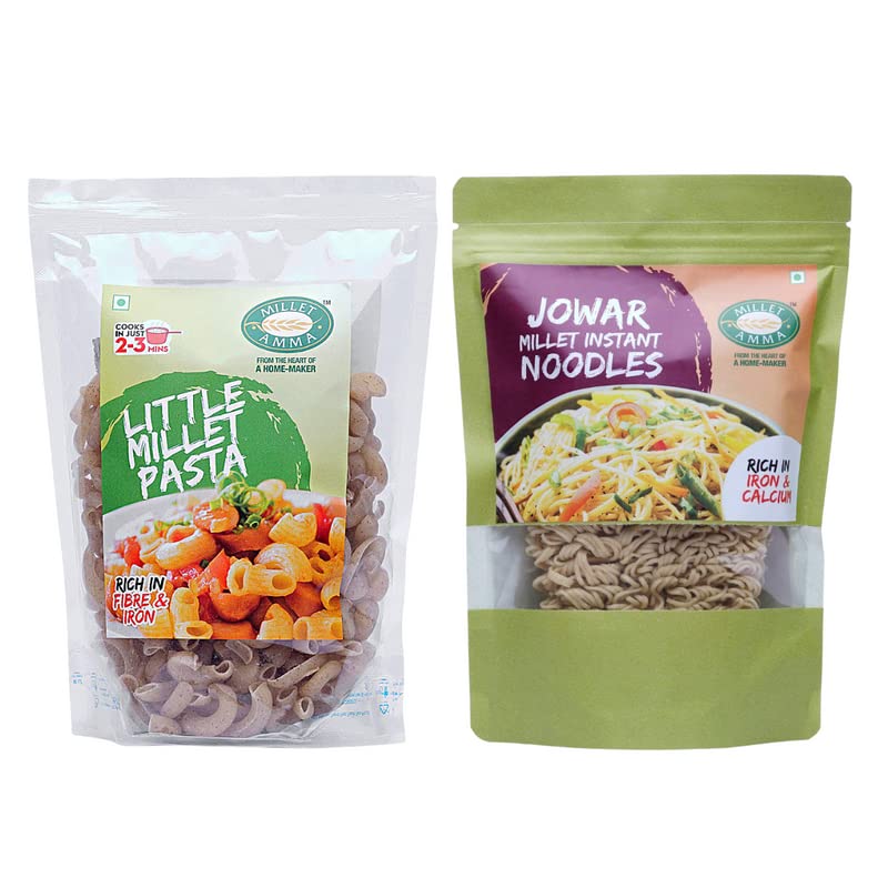 Millet Amma Little Millet Pasta 180gm Jowar Millet Instant Noodles ...