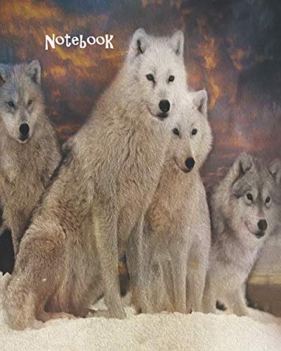 Notebook: Native American and wolf themed ruled notebook (Native ...