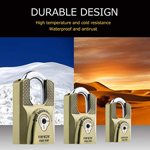 Padlock by Mindy,No Key-Copying Locker Lock Big and Sturdy with Fashion ...