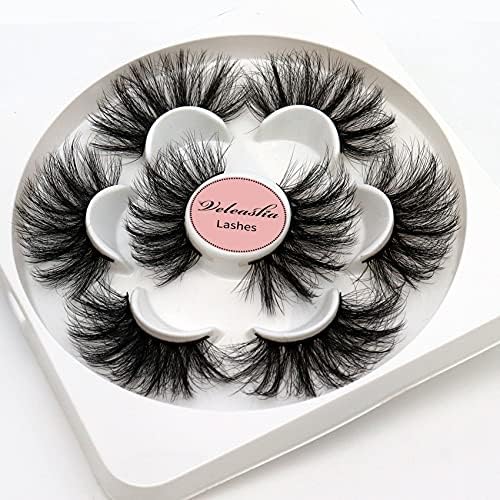 Amazon.com: MIKIWI 25mm Lashes, Dramatic 6D Faux Mink Lashes, Fluffy ...