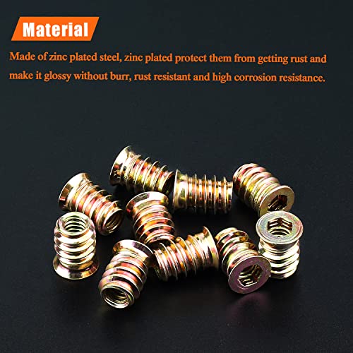 Snapklik.com : 1/4-20 Threaded Inserts, Wood Inserts, Steel Threaded ...