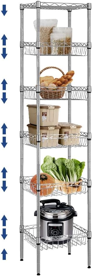 Amazon.com: REGILLER 6 Wire Shelving Steel Storage Rack Adjustable Unit ...