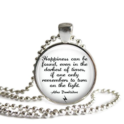 Amazon.com: Harry Potter Dumbledore Happiness Quote 1 Inch Silver ...