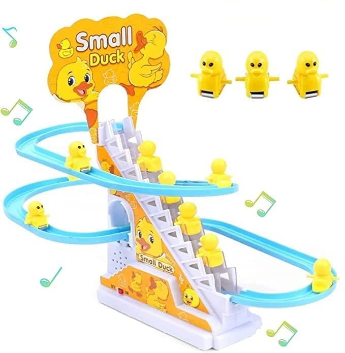 Suntoys Present Sliding Duck Toy Set Ducks Climb Stairs Toy Roller ...
