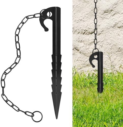 Amazon.com : Tfro & Cile Rain Chain Anchoring Stake Black Cone Garden ...