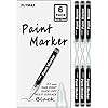 Amazon.com: FLYMAX Black Paint Pen, 6 Pack 0.7mm Acrylic Black ...