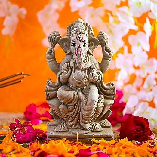 Buy IMAGICART Mitti Ganesh Idol | Eco-Friendly Handcrafted Mud/Clay ...