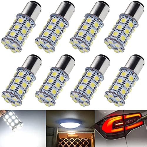 Amazon.com: Qoope 1076 LED Bulb for RV White 1142 1004 BA15D LED Bulb ...