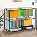 Amazon.com: Rolling File Cart,2 Tiers Metal Rolling File Carts with ...