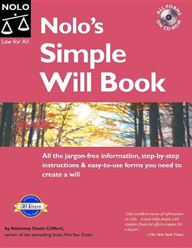 Nolo's Simple Will Book 6th Edition: Clifford, Denis: 9781413303605 ...