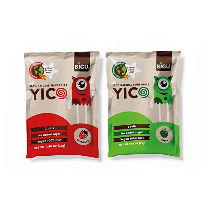 Amazon.com: BIGU SNACKS Yico - Freeze Dried Fruit Roll Mix, Apple ...