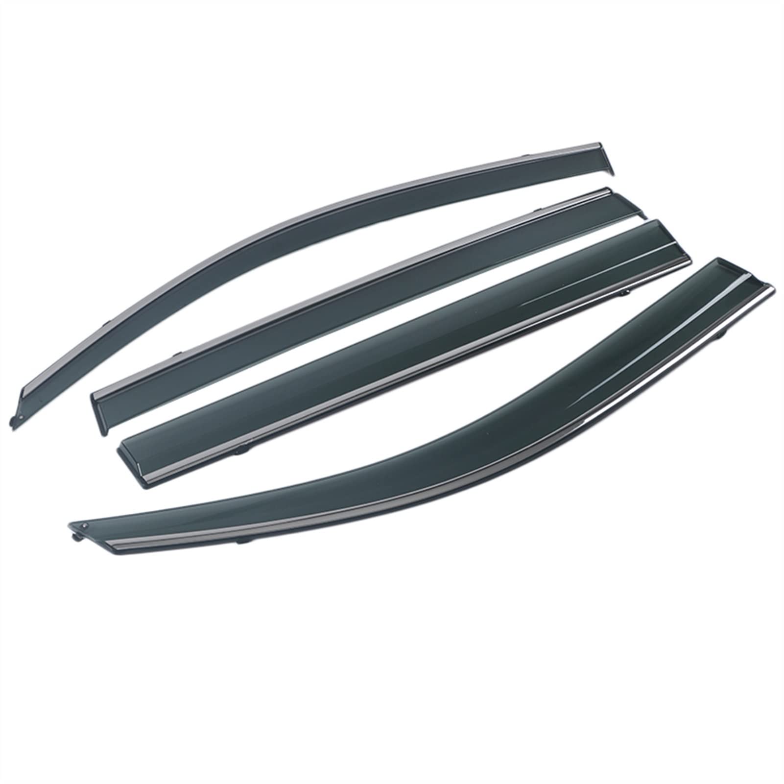 Grafler Car Window Shade Visor Chrome Molding Trim Strip Wind ...