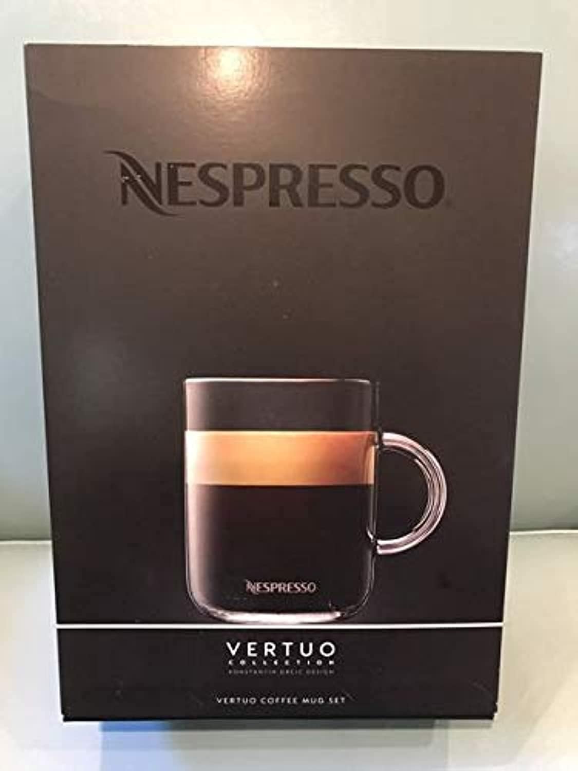 Nespresso Vertuo Coffee Mug Set (2 x 390 ml) incl. 2 Spoons Glass Cups ...