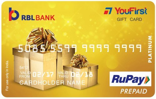 RBL - YouFirst RuPay Gift Card - Rs.5000 : Amazon.in: Gift Cards