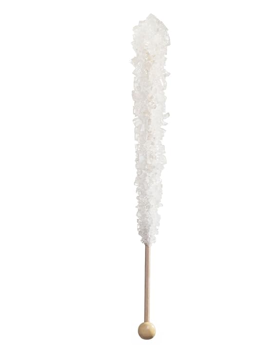 Amazon.com : White Rock Candy on a Stick - Pack of 24 - Original Sugar ...