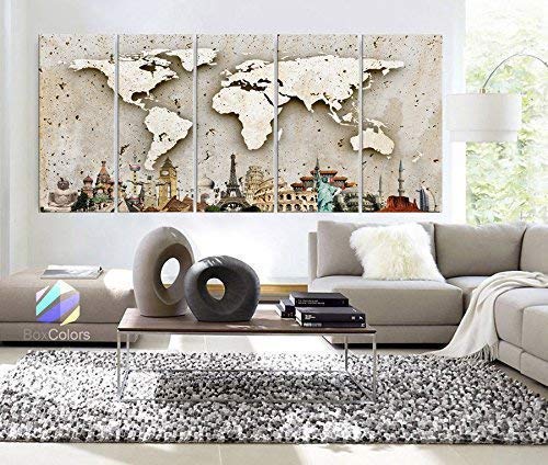 Amazon.com: Original by BoxColors Xlarge 30"x 70" 5 Panels 30x14 Ea Art ...