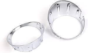 Amazon.co.jp: BluFied 2pcs Fog Light Trim Ring Visor Style Front Fog ...