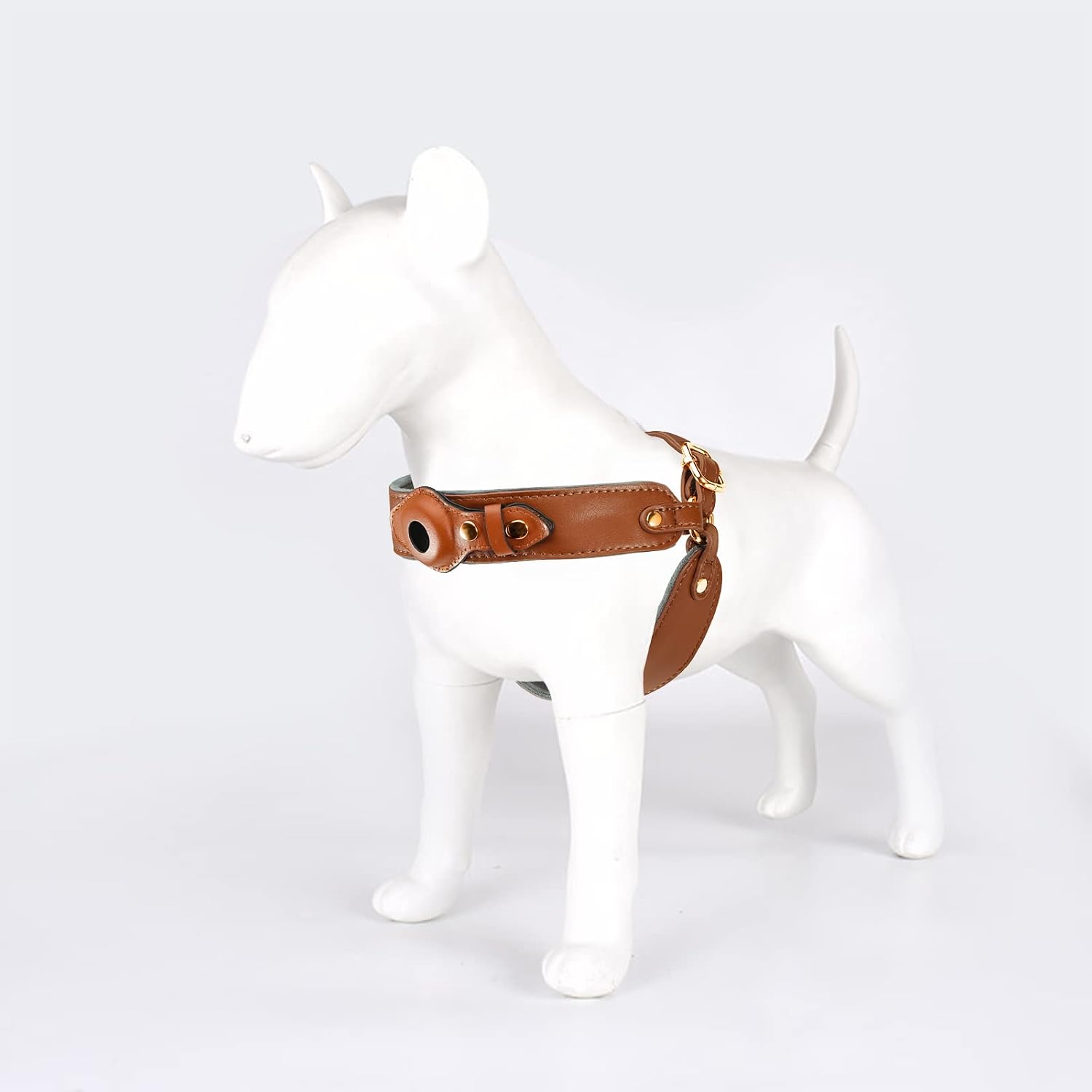 Amazon.com : PETWIT Leather No Pull Easy Walk Dog Harness Step in Vest ...