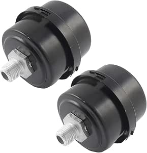 2PCS 1/4"BSP 13mm Air Compressor Silencer Filter, Metal Air Compressor ...