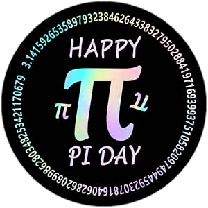 Amazon.com: Happy Pi Day Stickers 2 Inch March 14th Pi Day Stickers for ...