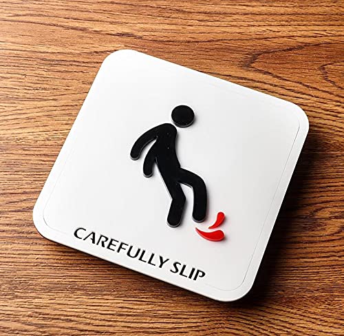 SIGNOOGLE Carefully Slip Acrylic Laminated Sign Board Plate Display ...