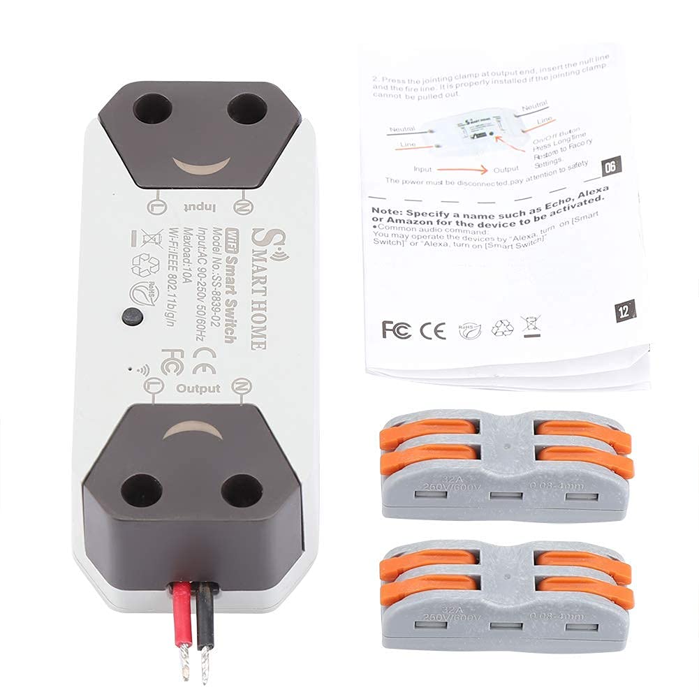 Smart WiFi Switch Breaker APP Remote Control Switch with 2 Terminals ...